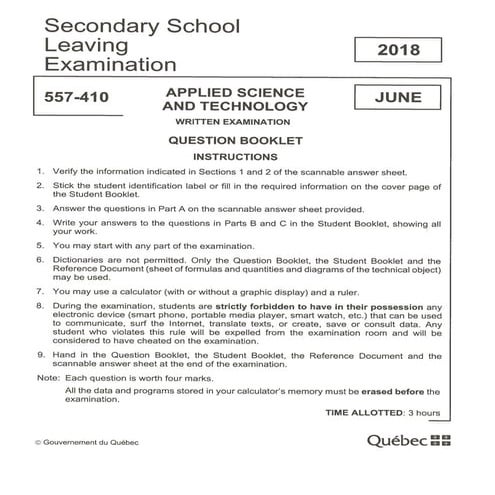 Grade 10 Science 2018 Exam | PDF