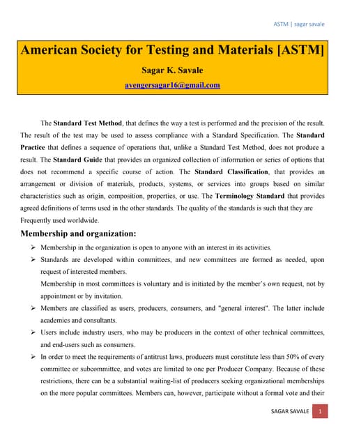 American society for testing and materials(astm) | PPTX | Style & Fashion