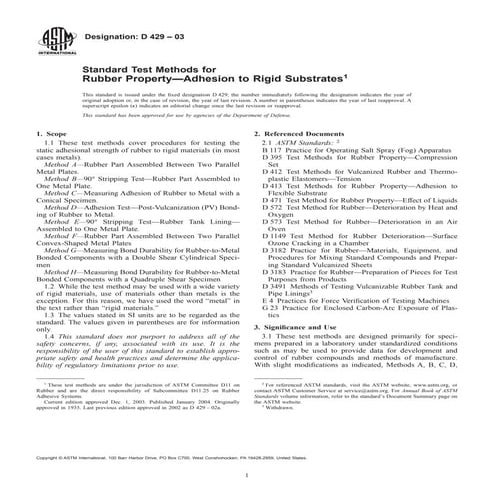 Astm d429-03 | PDF