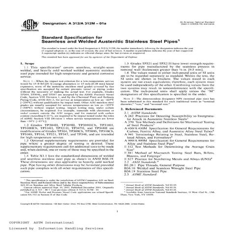 Astm a312 | PDF