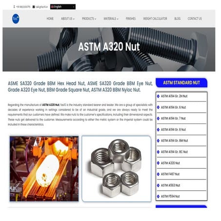 ASTM A320 Nut,B8M Grade Square - fas10Nut | PDF
