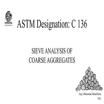 Astm designation c 136 for coarse aggregates | PPTX