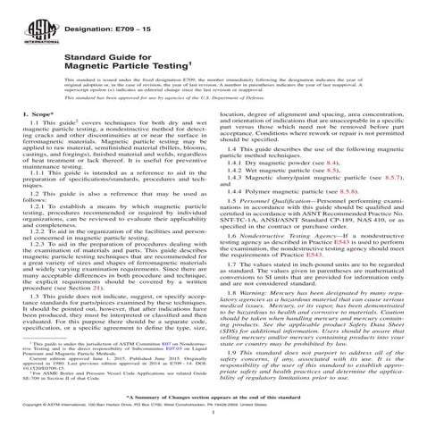 Astm e 709 2015 | PDF