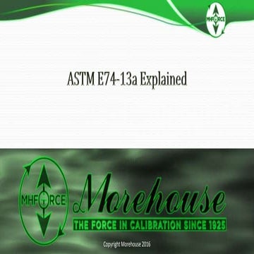 Astm E74-13a explained | PPTX