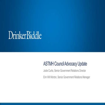 ASTMH Advocacy Highlights - November 2013 | PPT