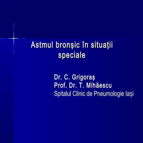 Astmul bronsic in_situatii speciale | PPT