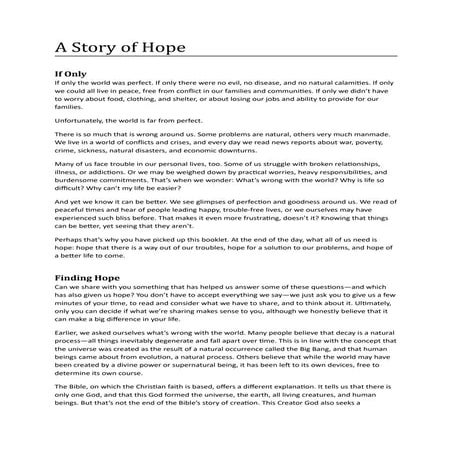 A Story of Hope | PDF