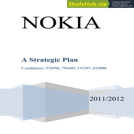 A Strategic Plan Nokia | PDF