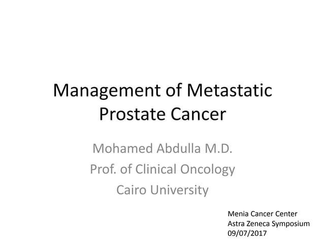 Metastatic Castration Resistant Prostate Cancer(mCRPC) | PPTX