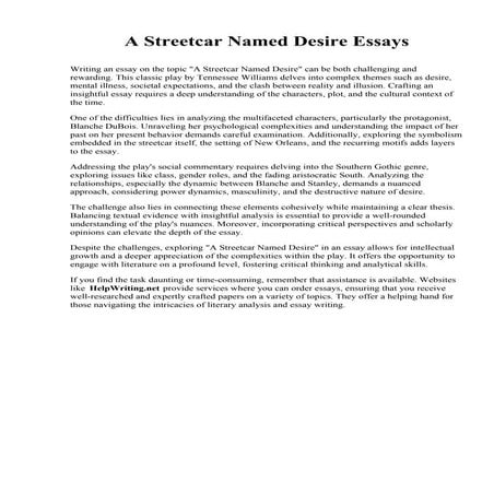 A Streetcar Named Desire Essays.pdf