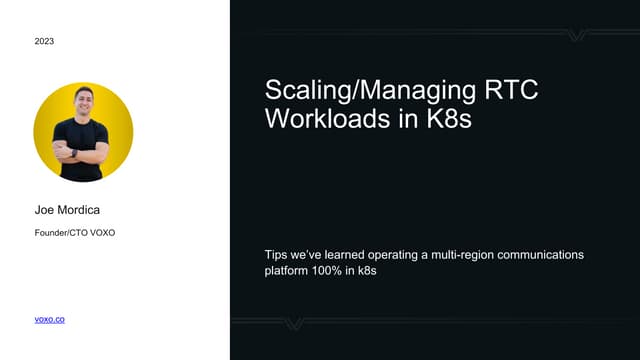 Astricon 2023 Scaling & Managing Real-time Communication Workloads in ... Astricon 2023 Scaling & Managing Real-time Communication Workloads in ...