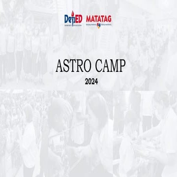 ASTRO camp meeting agenda and activities | PPTX