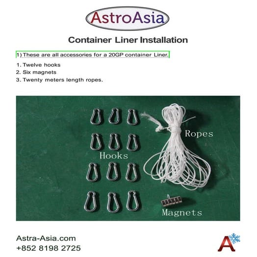 Container liner install instructions by Astro-Asia.com
