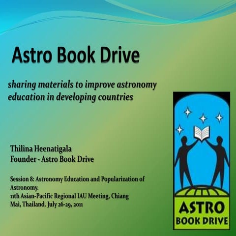 Astro Book Drive - sharing materials to improve astronomy education in ...