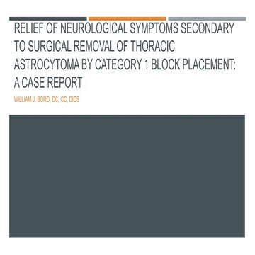 Using SOT Blocks to Remove Symptoms from Astrocytoma Surgery | PPTX
