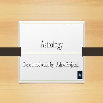 Introduction of astrology | PPTX