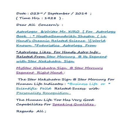 Astrology likes for hands astro info . related from star mercury @ its ...