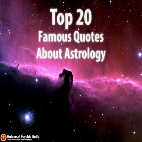 Top 20 Famous Quotes About Astrology | ODP