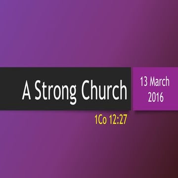 A strong church | PPTX
