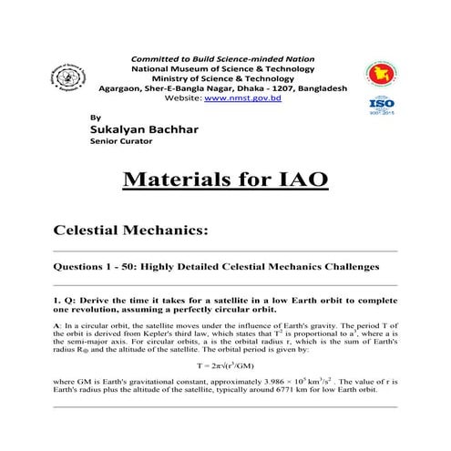 Astronomical Problems and Solutions for IAO (Celestial Mechanics).pdf