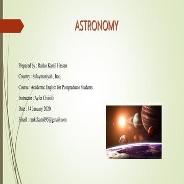 Astronomy | PPT