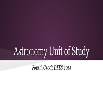 Astronomy fourth grade | PDF