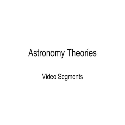Astronomy theories | PPT