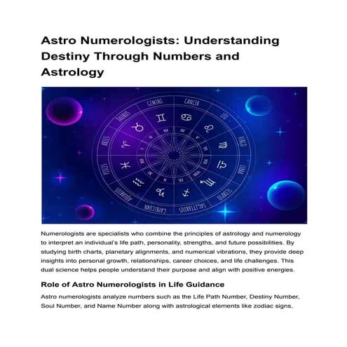 Astro Numerologists_ Understanding Destiny Through Numbers and ...