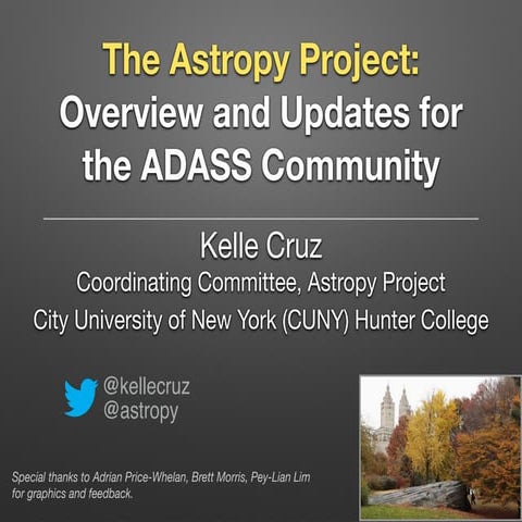 Astropy Project Update For Adass Ppt