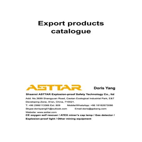 Asttar export products doris@gokang.com