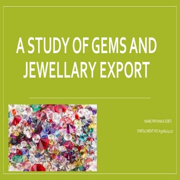 Gems and jewellery industry | PPTX