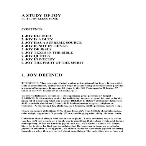 A study of joy | PDF