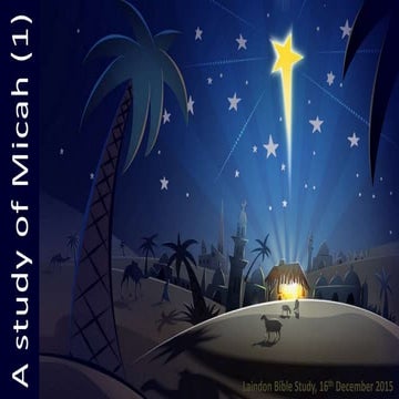 A study of Micah (1 of 2) | PPTX