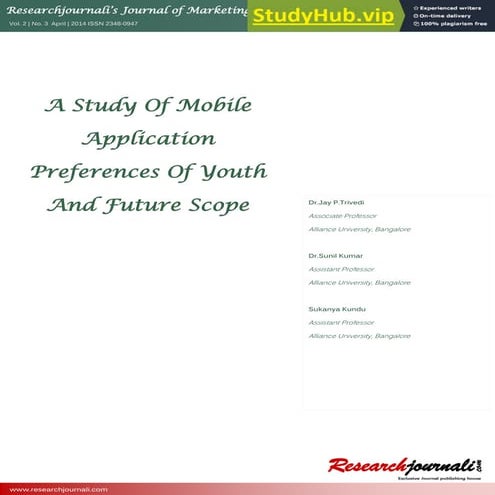 A Study Of Mobile Application Preferences Of Youth And Future Scope | PDF | Computer Software ...