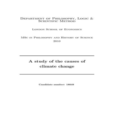 A study of the causes of climate change - a master’s thesis in ...