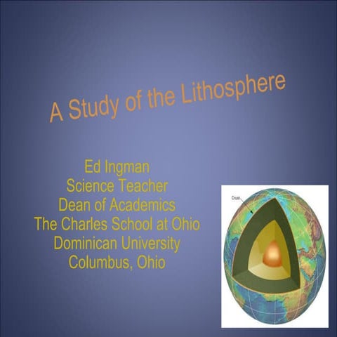 A Study Of The Lithosphere E Tech Presentation | PPT