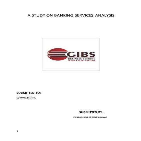 A study on banking services analysis | PDF