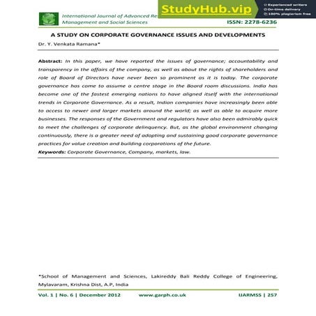 A STUDY ON CORPORATE GOVERNANCE ISSUES AND DEVELOPMENTS.pdf