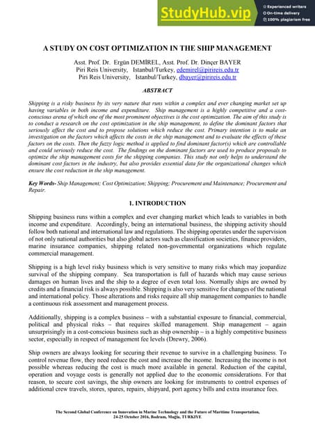 the Commercial Shipping Project powerpoint | PPTX