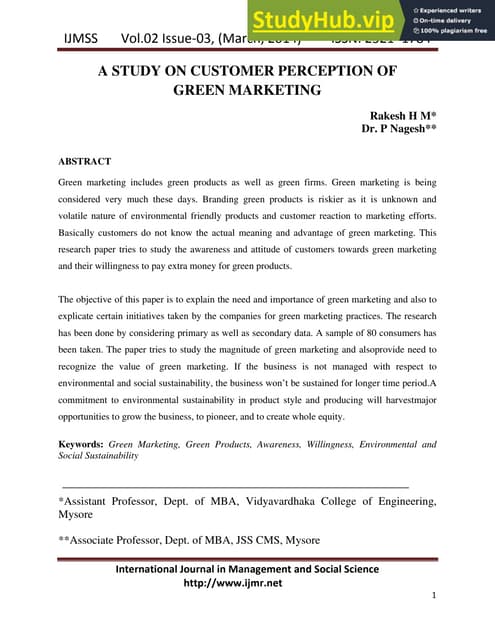 Green marketing ppt | PPT