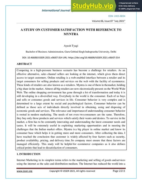 Myntra Case Study | PDF