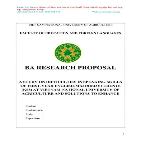 A STUDY ON DIFFICULTIES IN SPEAKING SKILLS OF FIRST-YEAR ENGLISH ...