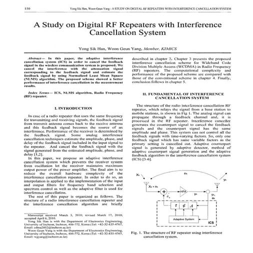 A study on digital rf repeaters with interference cancellation system | PDF | Digital Audio ...
