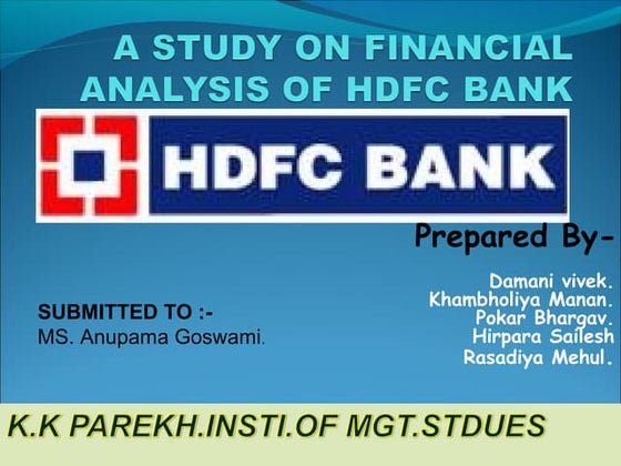 Hdfc bank ppt | PPT