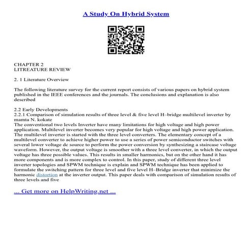 A Study On Hybrid System | PDF