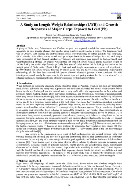 length and weight relationship of fish | PPTX