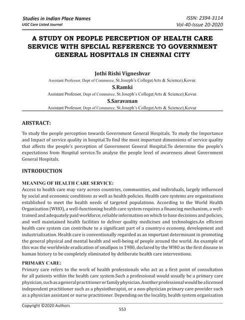 Chaging role of hospital | PPT