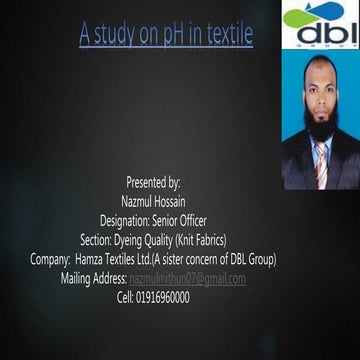 A study on ph in textile | PPTX