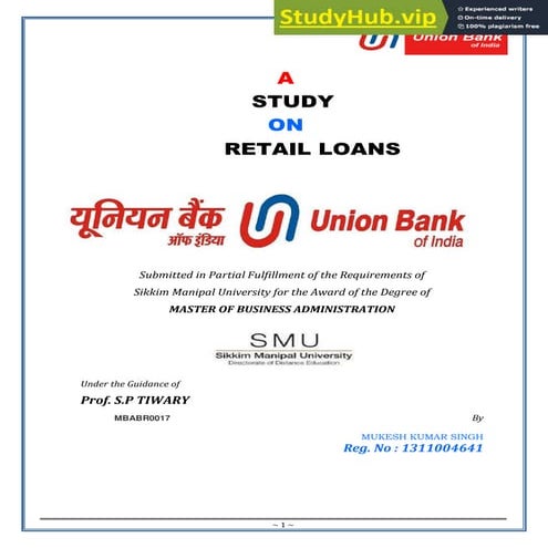 Union Bank Of India , its Mergers and NPA | PPTX