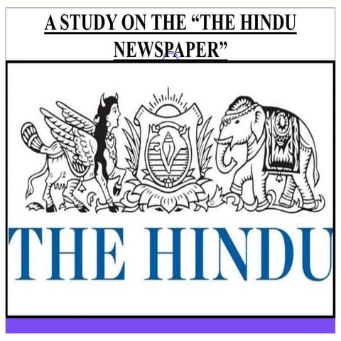 A study on the hindu newspaper | PPTX